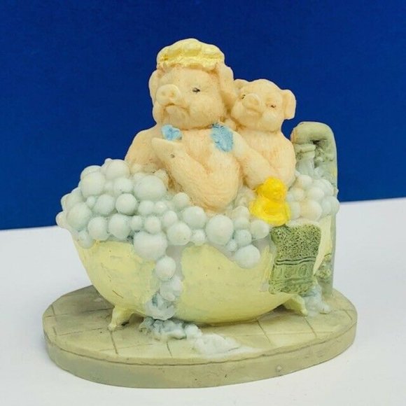 unbranded | Accents | Pig Figurine Vtg Resin Bubble Bath Tub Piglet Hog ...